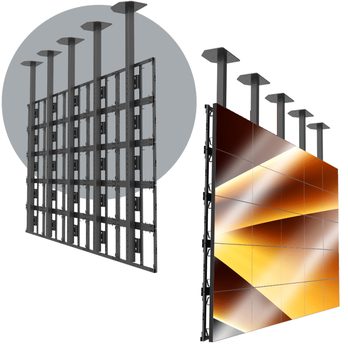 Video Wall Ceiling MountsLarge Scale Ceiling Attached Video Mounts ...