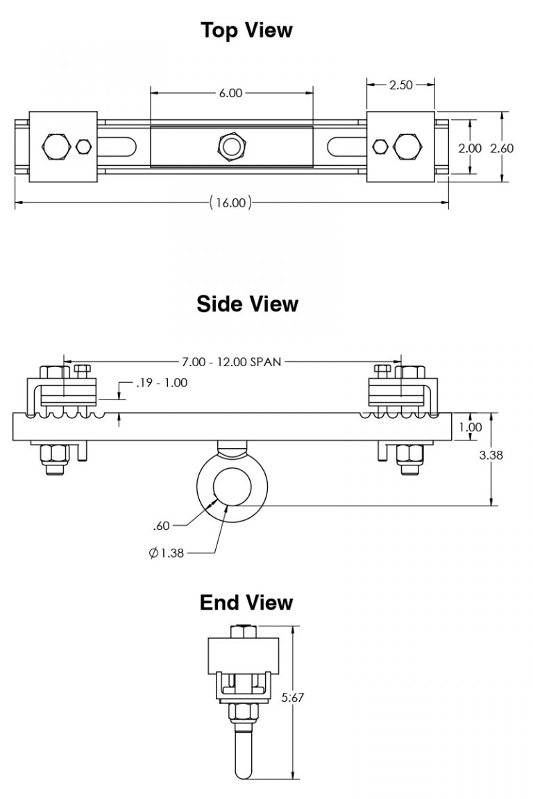 Beam Clamp - BC7-127 to 12 inch Single Hang Point | Adaptive ...
