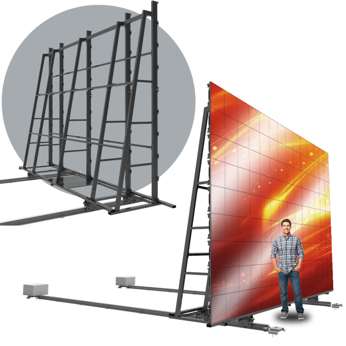 14X9 Ground Supported Trolley LED Video WallAbsen A3 Pro LED Tile Video ...
